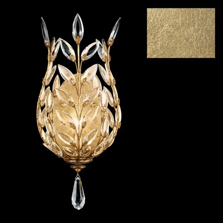 Fine Art Lamps Crystal Laurel Wall Sconce, 1-Light, Gold Leaf, Faceted ...