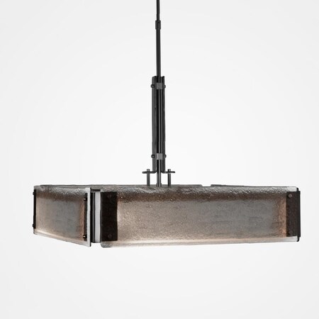 Hammerton Urban Loft Chandelier, Square, 4-Light, Matte Black, Granite ...