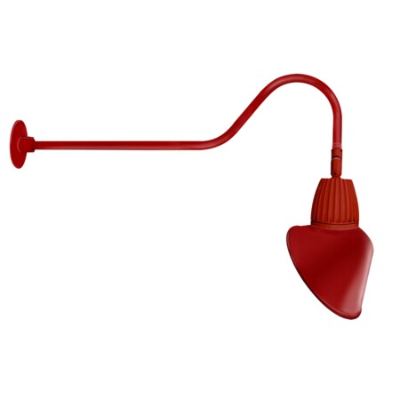 Rab GOOSENECK STYLE2 13W WARM LED 15" AC SHADE RECT REFL RED ...