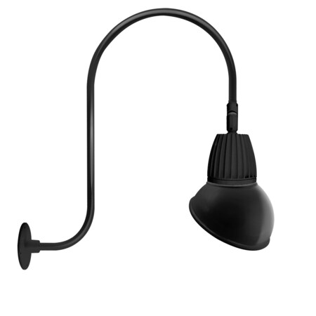 Rab GOOSENECK STYLE3 13W NEUTRAL LED 11" AD SHADE RECT REFL BK ...