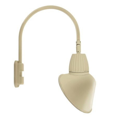 Rab GOOSENECK STYLE5 13W WARM LED 15" ANGLED CONE SHADE IVORY ...