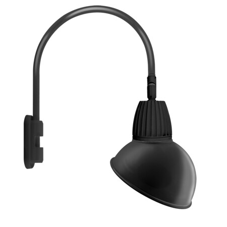 Rab GOOSENECK STYLE5 13W NEUTRAL LED 15" AD SHADE RECT REFL BK ...