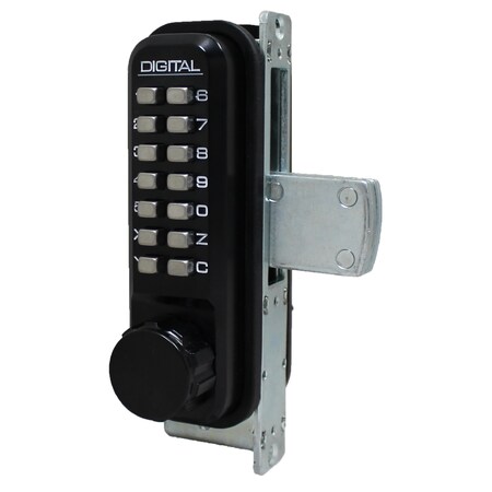 Lockeyusa Mechanical Keyless Mortised Deadbolt, Single Sided, Jet Black ...