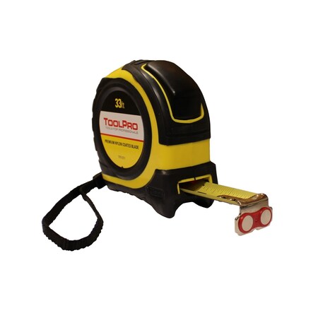 Toolpro 33 ft x 1 in Magnetic Tape Measure with Wrist Loop TP01071 | Zoro