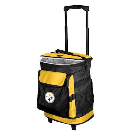 Logo Brands Pittsburgh Steelers Rolling Cooler 625-57B-1 | Zoro