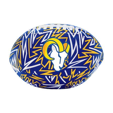 Logo Brands LA Rams Graffiti Micro Soft Football 629-93MCS-R1 | Zoro