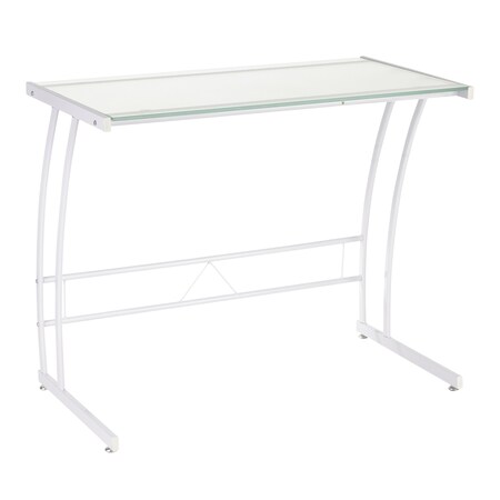 Lumisource Sigma Desk in White Frame and White OFD-TM-BITSGL W | Zoro
