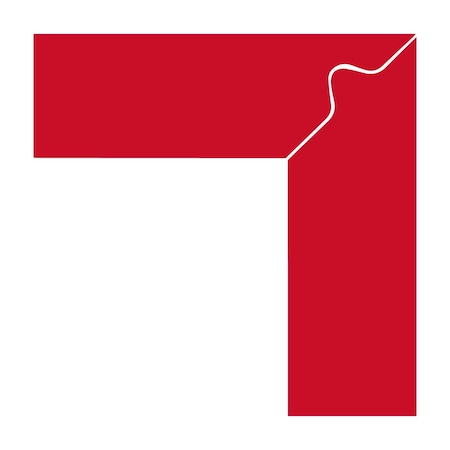 Superior Mark Floor Marking Corners, L Marker, 2in, Red IN-40-509 | Zoro