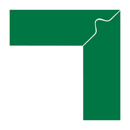 Superior Mark Floor Marking Corners, L Marker, 2in, Green IN-40-511 | Zoro