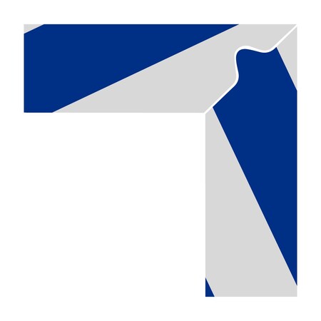 Superior Mark Floor Marking Corners, L Marker, 2in, Blue/White Hazard ...