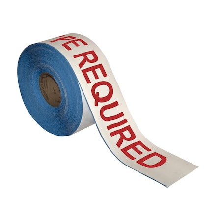 Superior Mark Floor Marking Message Tape, 4in x 100Ft , PPE REQUIRED IN ...