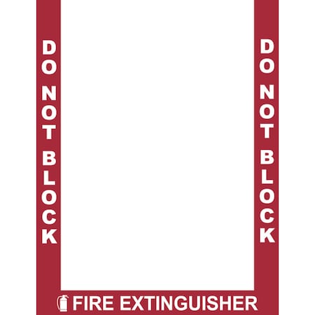 Superior Mark Floor Marking Border Tape, 2in, Fire Extinguisher Border ...