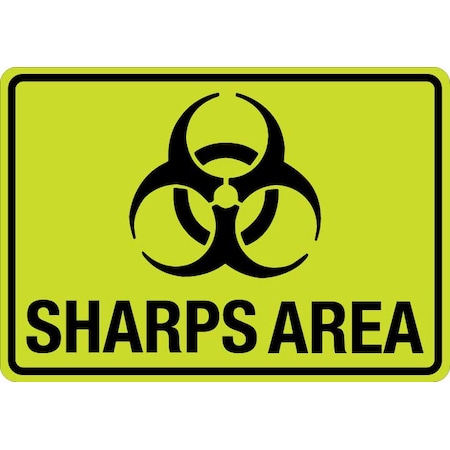 Lyle Sign, Sharps Area (W Sym) LCUV-0068ST-RD_10x7 | Zoro