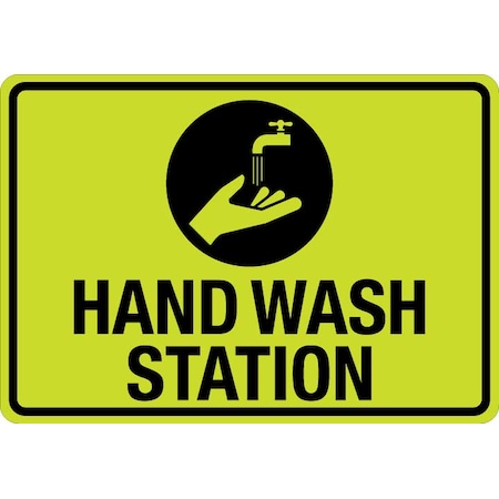 Lyle SignHand Wash Station (W Sym), LCUV-0083ST-RD_10x7 Hivis ...