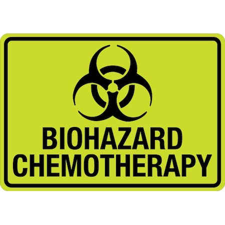 Lyle Sign, Biohazard Chemotherapy (W Sym) LCUV-0105ST-RD_10x7 | Zoro