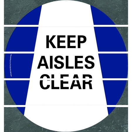 Superior Mark Floor Sign, Superior Mark, Keep Aisles Clear, 17.5in ...