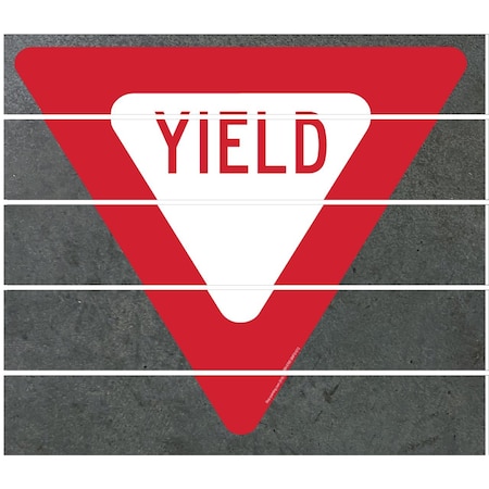 Superior Mark Floor Sign, Superior Mark, Yield Floor Sign 22in X 17.5in ...