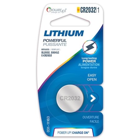 Power Up! Batteries Button Cell Lithium CR2032 3v 031-11163 | Zoro