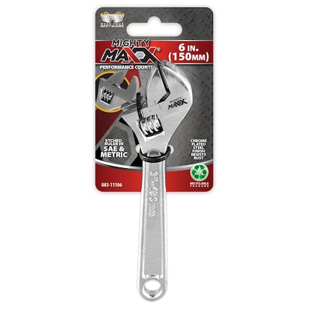 Mighty Maxx Wrench Adjustable 6in 083-11106 | Zoro