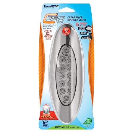 Poweroptix C360LED LgOvalMarkerLghtClrRed 101-005205 | Zoro