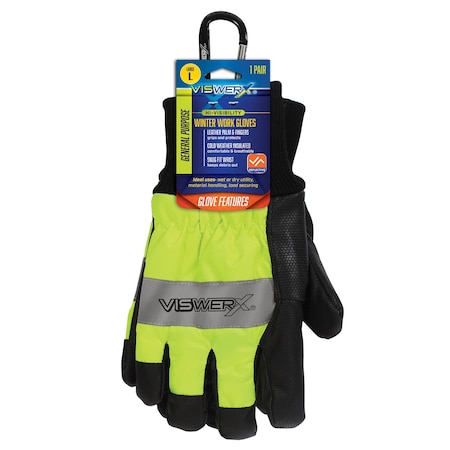 Viswerx Hi-Vis Winter Work Glove LG 127-11062 | Zoro