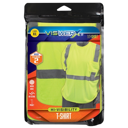 Viswerx Hi-Vis SS T-Shirt w-Pocket - ANSI CL2 XL 127-22004 | Zoro