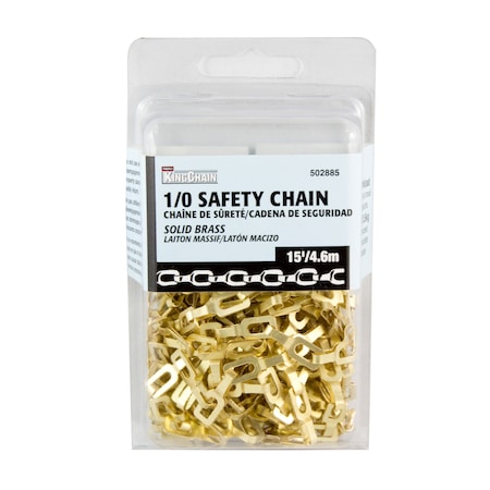 Kingchain 1/0 x 15 ft. Solid Brass Safety Plumber Chain 502885 | Zoro