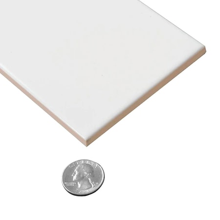 Apollo Tile Metro 4 in. x 12 in. Matte White Ceramic Subway Wall Tile ...