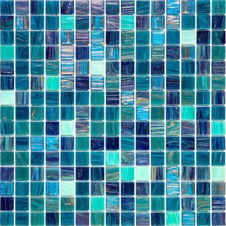 Apollo Tile Mingles 12 in. x 12 in. Glossy Green Glass Mosaic Wall and ...