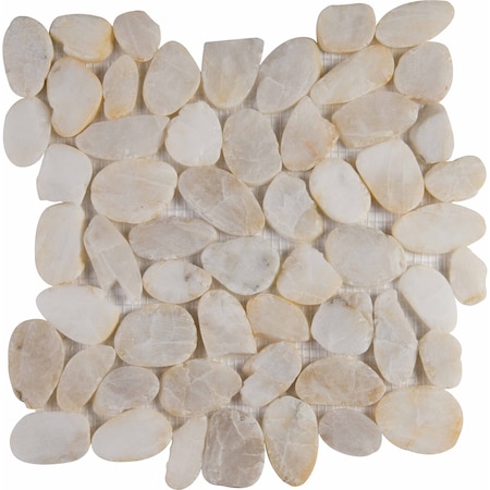 Msi Dorado River Rock SAMPLE Tumbled Marble Mesh-Mounted Mosaic Tile ...