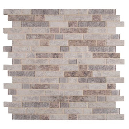 Msi Zodia Interlocking 11.81 In. X 11.81 In. X 6 Mm Glass Mesh-Mounted ...