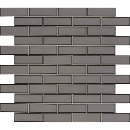Msi Champagne Bevel Subway SAMPLE Glass Mesh-Mounted Mosaic Tile ZOR-MD ...