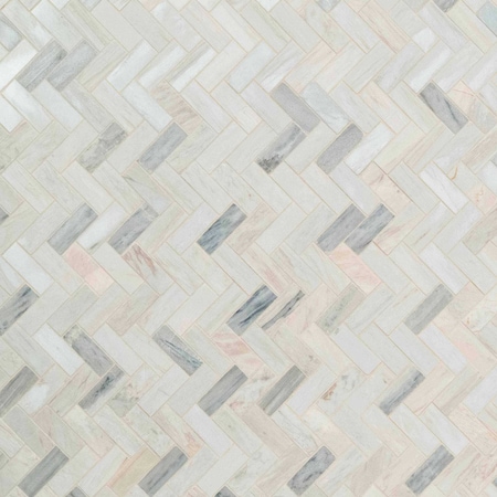 Msi Angora Herringbone 12 In. X 12 In. X 10 Mm Polished Marble Mesh ...