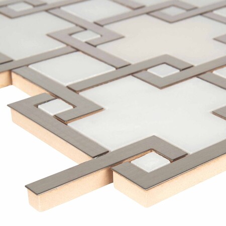 Msi Blanco Lynx SAMPLE Stone Metal Mesh-Mounted Mosaic Tile ZOR-MD-0268 ...