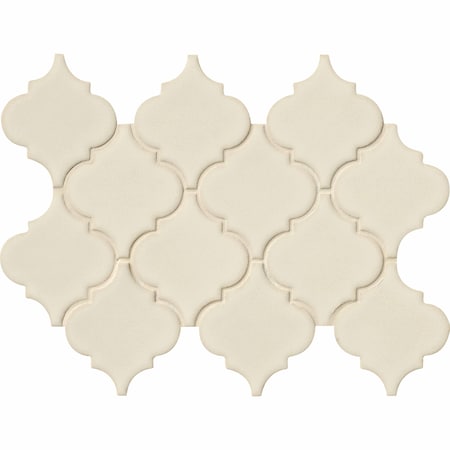 Msi Antique White Arabesque SAMPLE Glazed Ceramic Mesh-Mounted Mosaic ...