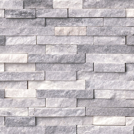 Msi Alaska Gray Split Face SAMPLE Marble Mesh-Mounted Mosaic Tile ZOR ...