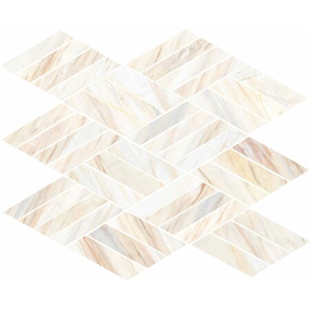 Msi Angora Rhombus SAMPLE Polished Marble Mesh-Mounted Mosaic Wall Tile ...