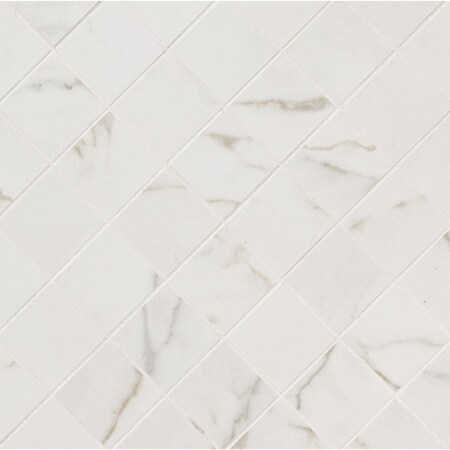 Msi Kaya Calacatta Lucca 3 in X 3 in Matte Porcelain Mosaic Tile, 11PK ...