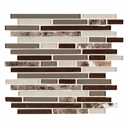Msi Royal Oaks SAMPLE Glass Marble Mesh-Mounted Mosaic Tile ZOR-NS-0071 ...