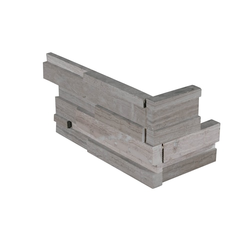 Msi Gray Oak 3D Ledger "L" Corner SAMPLE Honed Marble Wall Tile ZOR-PNL ...