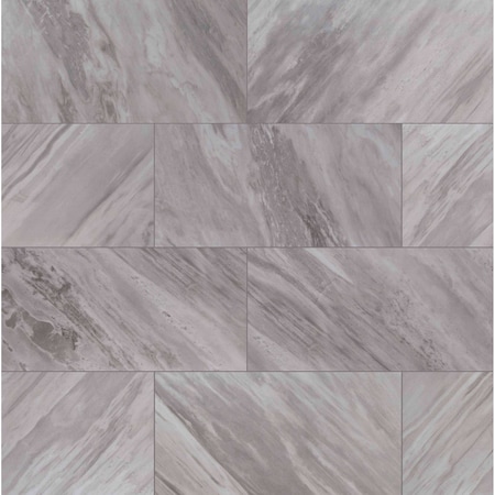 Ackland Ardena Mist Nero 12 in. x 24 in. Matte Porcelain Stone Look ...