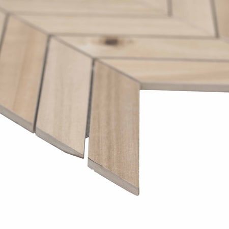 Msi Havenwood Beige Chevron 12 In. X 15 In. X 9Mm Glazed Porcelain Mesh ...