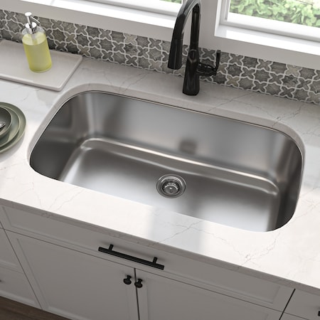 Msi Undermount Stainless Steel 32 In. Single Bowl Kitchen Sink ZOR-PT ...