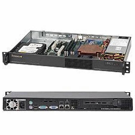Supermicro 200W Mini 1U Rackmount Server Chassis (Black), CSE-510-200B ...
