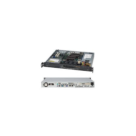 Supermicro SuperChassis 410W Mini 1U Rackmount Server Chassis (Black ...