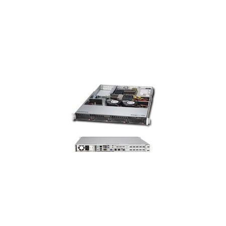 Supermicro SuperChassis 600W 1U Rackmount Server Chassis (Black), CSE ...
