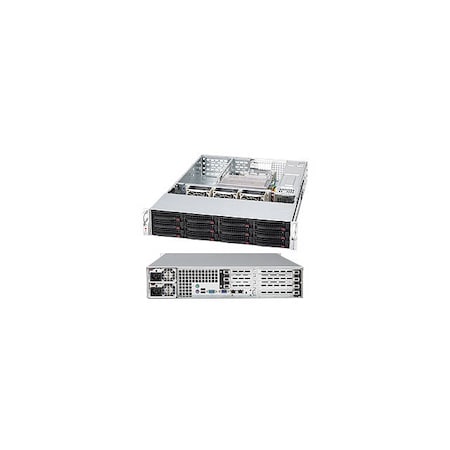 Supermicro 800W 2U Rackmount Server Chassis (Black) CSE-826TQ-R800UB | Zoro