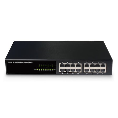Kasda 16-Port 10/100/1000Mbps Green Ethernet Switch KS1016 | Zoro