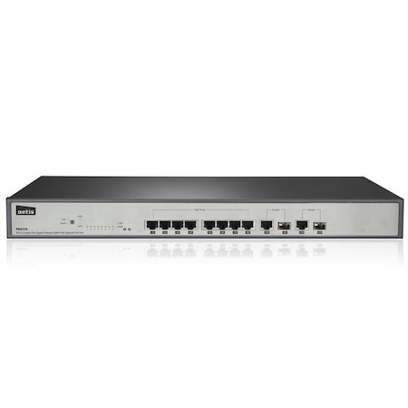 Netis 8FE+2 Combo-Port Gigabit Ethernet SNMP PoE Switch PE6310 | Zoro