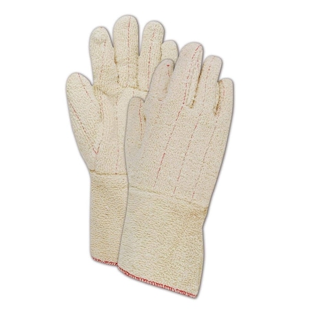 Carolina Glove Textile Gloves, White, 12 PK G932R-LINED | Zoro